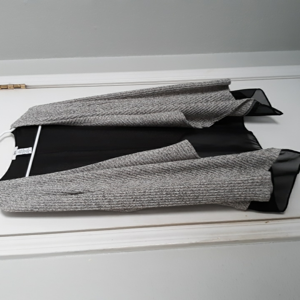 Bar Iii Open Front Waterfall Knit & Sheer Sweater Jac… - Gem